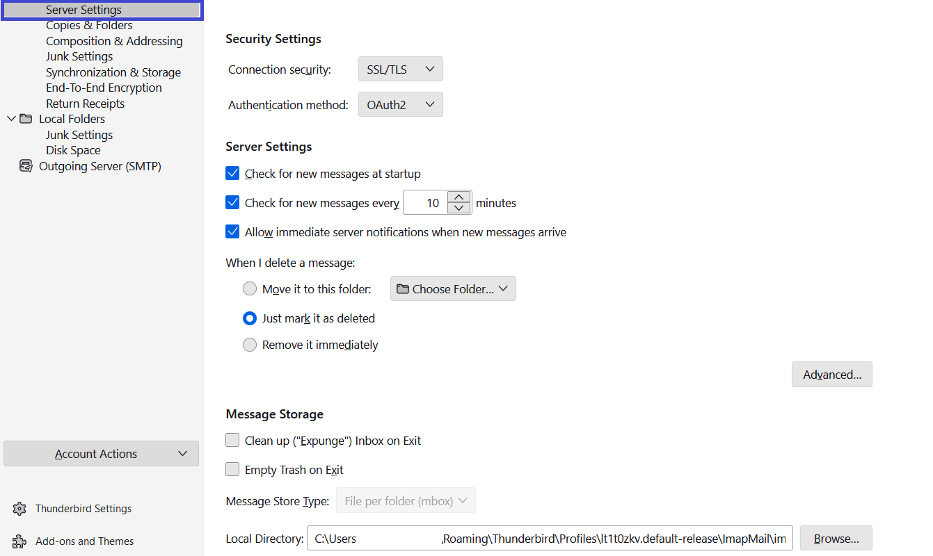 Locate Thunderbird Data File Location in Windows 11 and 10